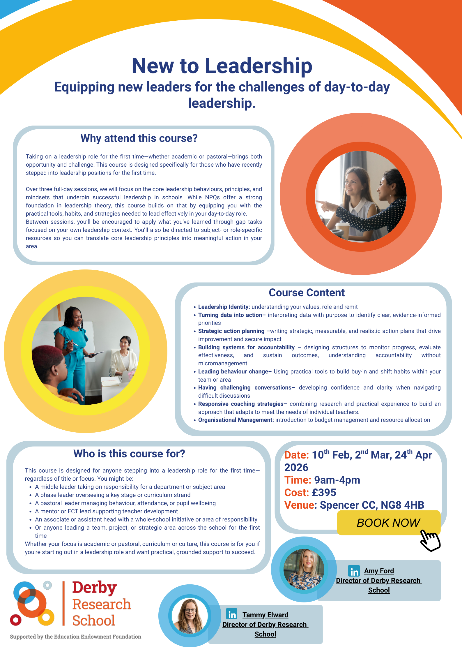 IN PERSON TRAINING EVENT: New to Leadership | Derby Research School