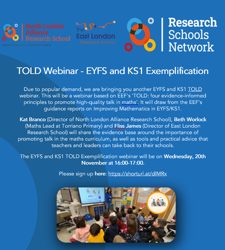 RS Network | TOLD Webinar - EYFS and KS1 Exemplification