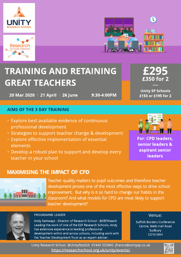 Maximise the Impact of CPD for Teacher… | Unity Research School